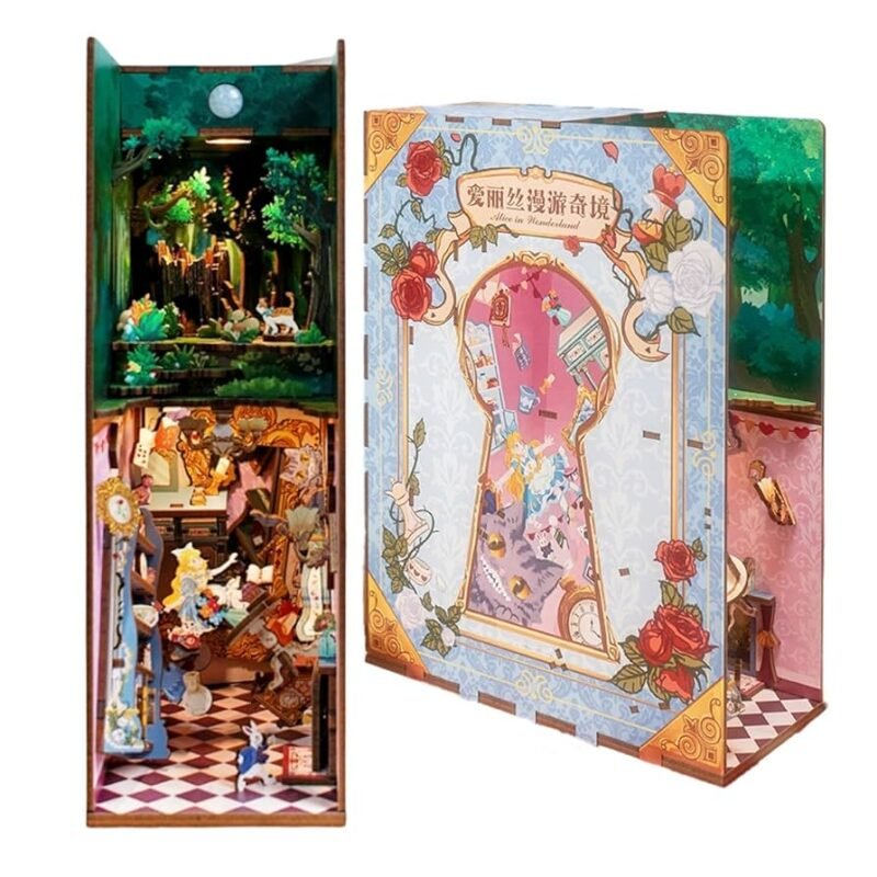 Kit de Rincón de Lectura – Book Nook – Alicia – Miniatura – Maris Memories